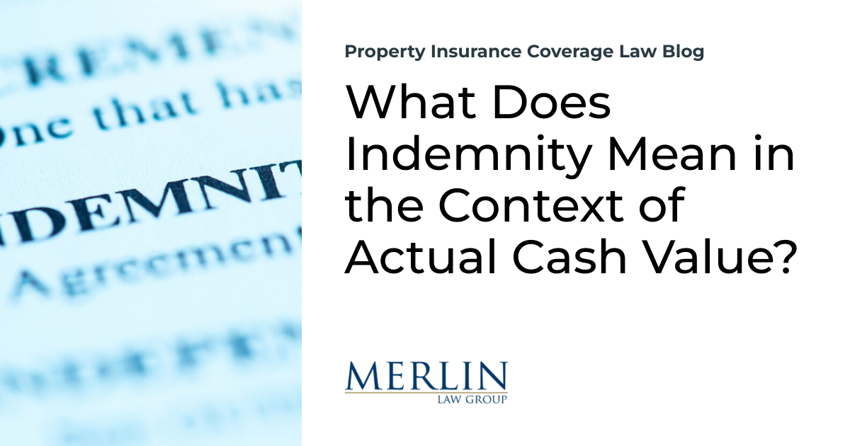 What Does Indemnity Mean in the Context of Actual Cash Value? – Hot SR ...